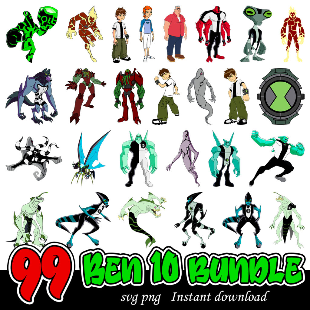 Ben 10 form svg bundle design, ben 10 movie svg, ben ten 10 alien svg ...