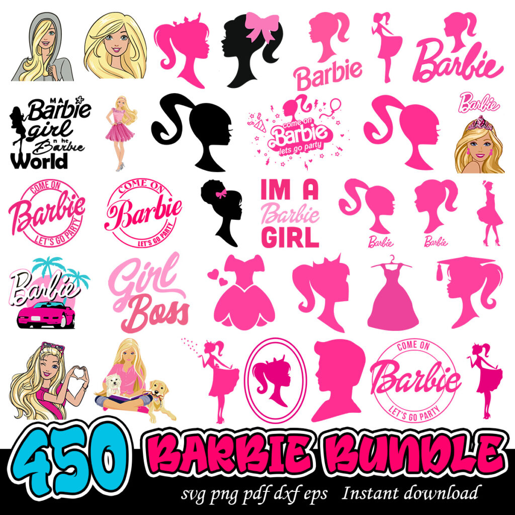 Pink Barbie doll svg bundle, barbie doll svg, pink barbie doll svg ...