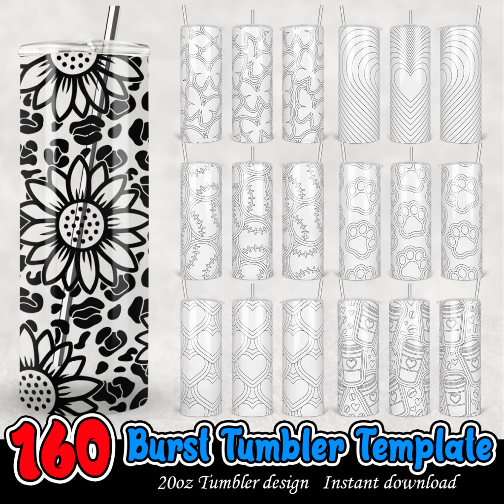 Burst Tumbler Template Bundle Png, burst tumbler designs png - High ...