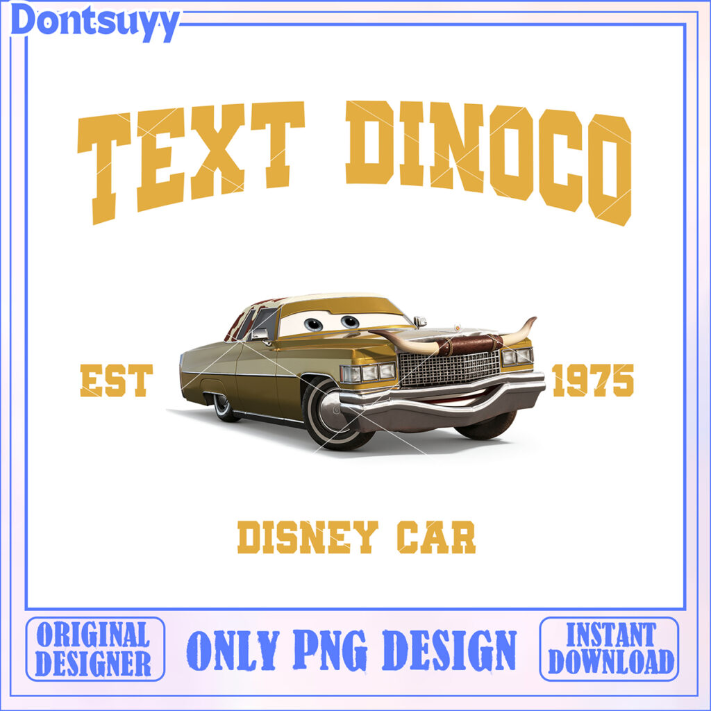 Text dinoco est 1975 disney car png, cars movie cars png - High-quality ...