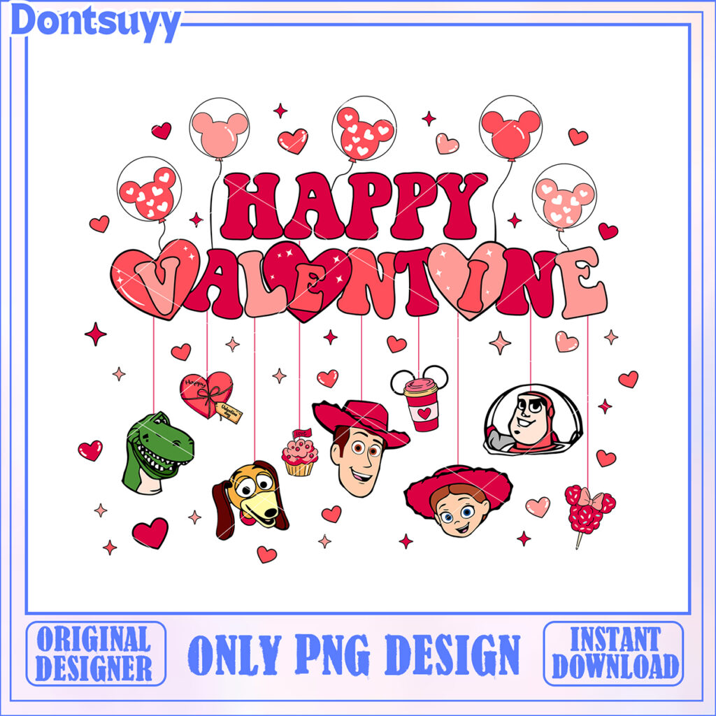 Happy Valentine's Day toy story character png, toy story png - High ...
