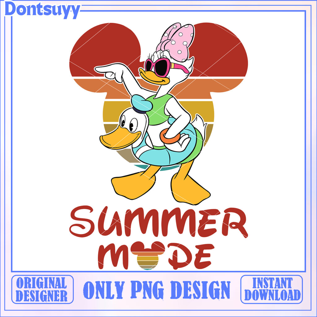 Daisy duck disney summer mode mickey head png, daisy duck png - High ...