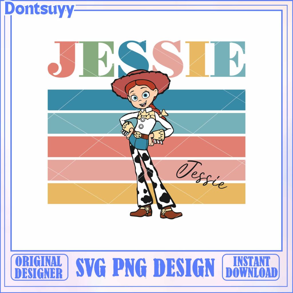Retro Jessie disney toy story svg, jessie toy story svg - High-quality ...