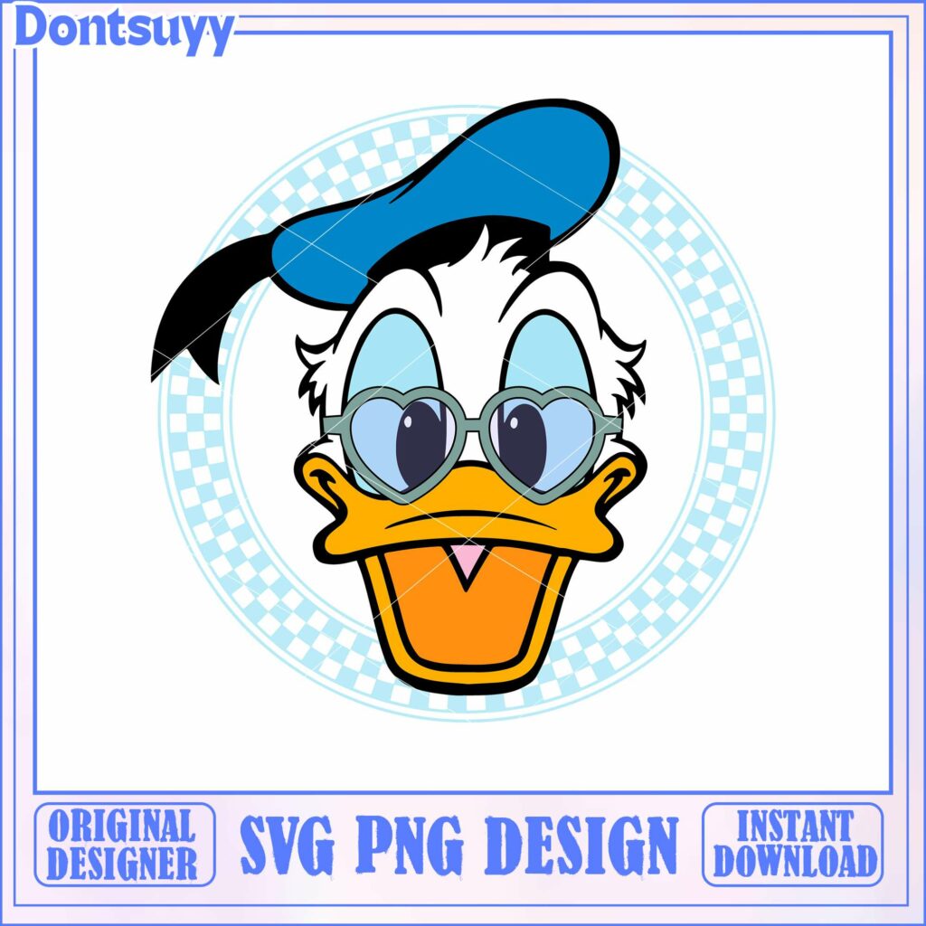 Donald duck face glasses svg, donald duck cartoon svg - High-quality ...