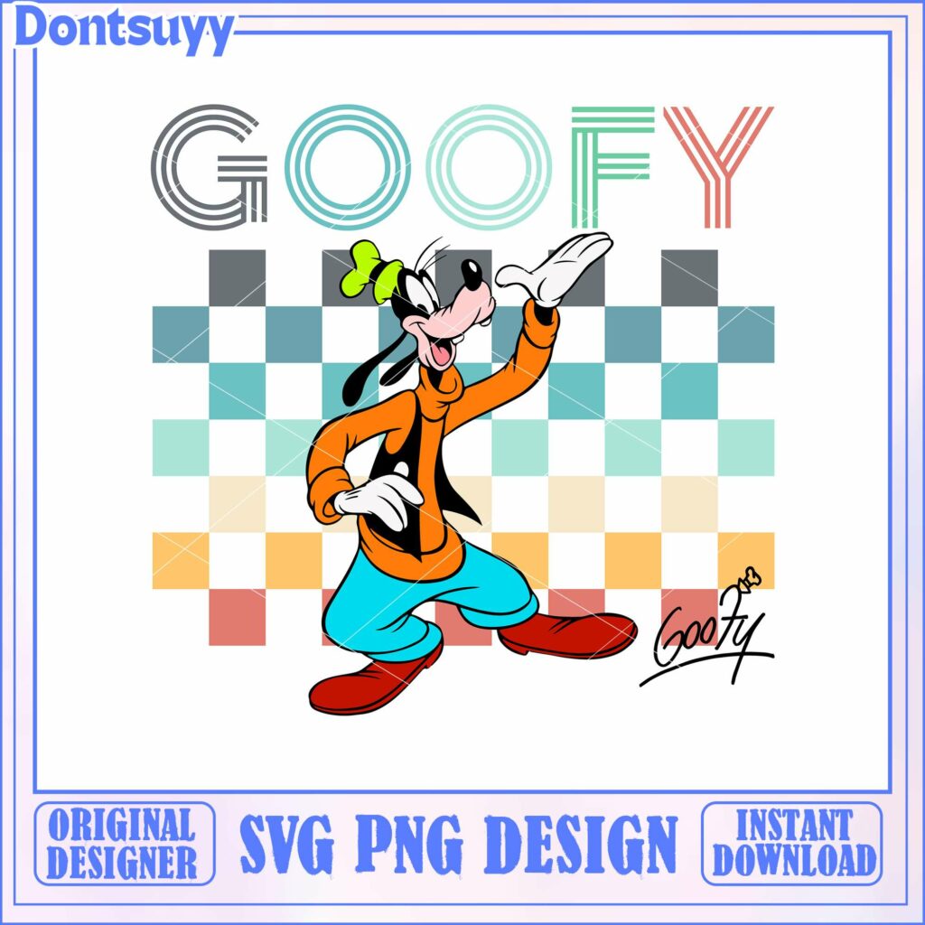 Disney goofy dog retro signature svg, goofy dog dicney svg - High ...