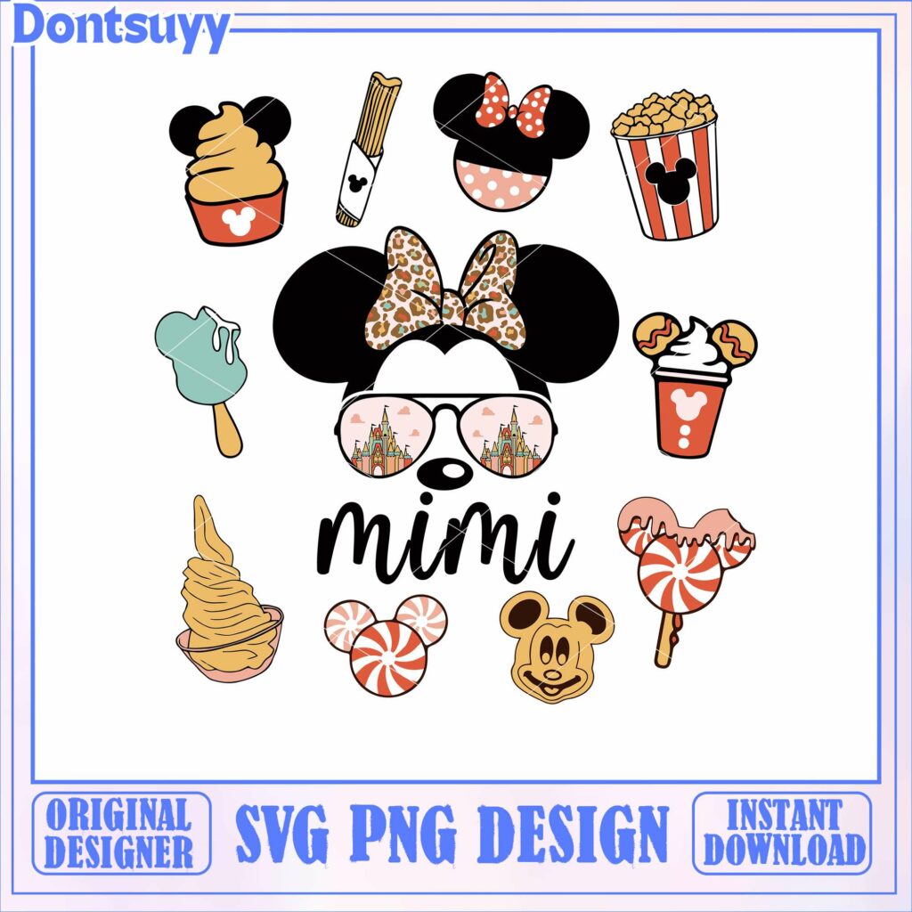 Minnie ears mimi snacks svg, Minnie ears svg, disney svg - High-quality ...