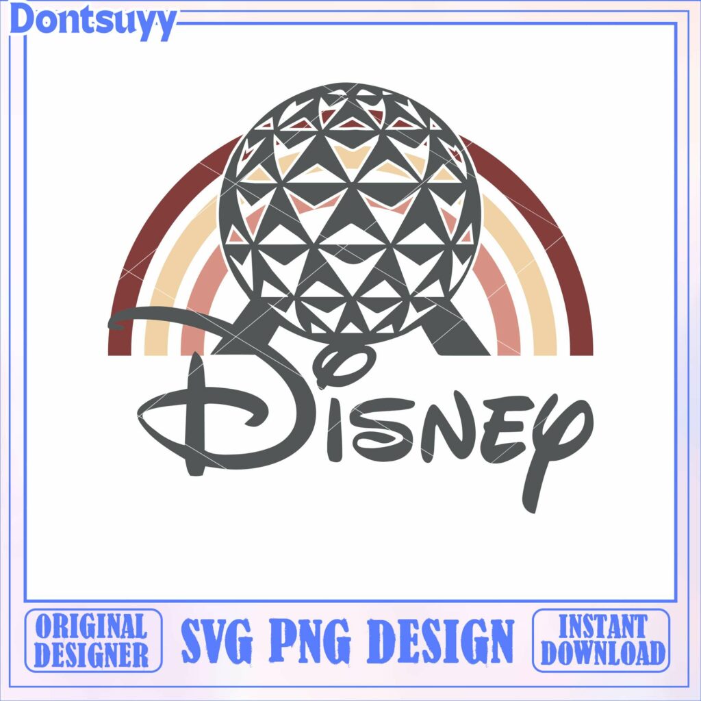 Disney raibow epcot outline svg, disney world svg, epcot svg - High ...