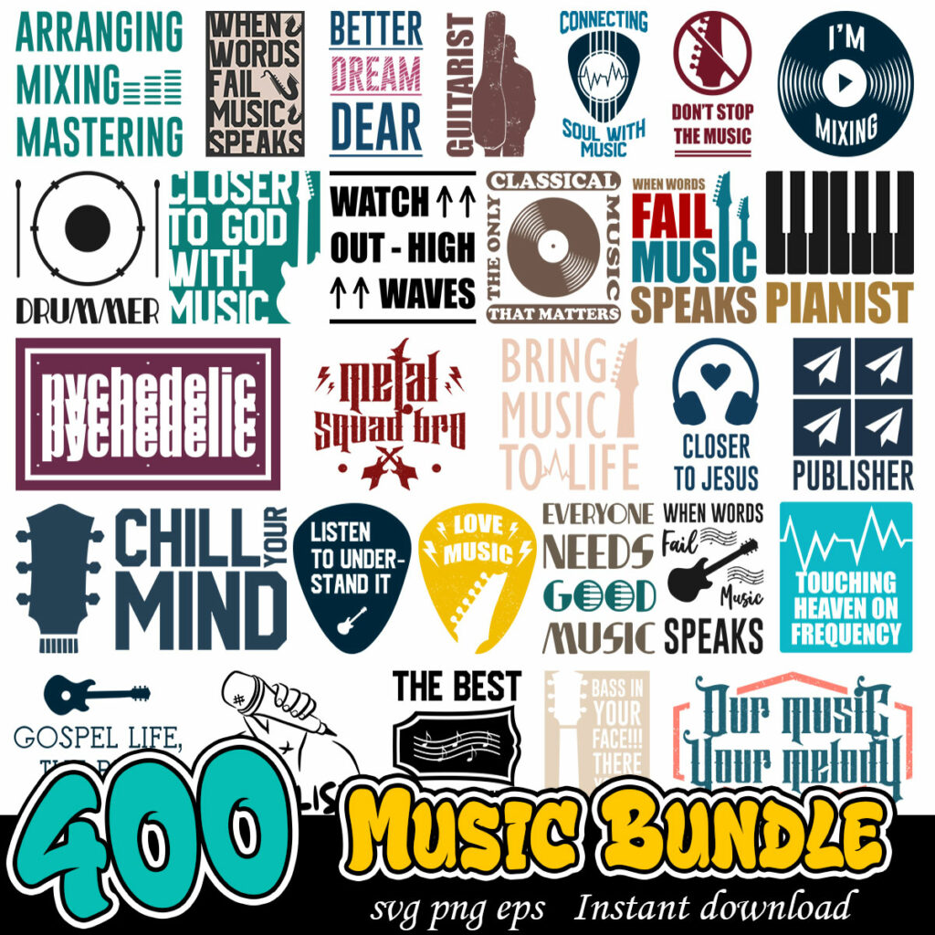 Connecting soul with music svg bundle, jazz music svg, music store near ...