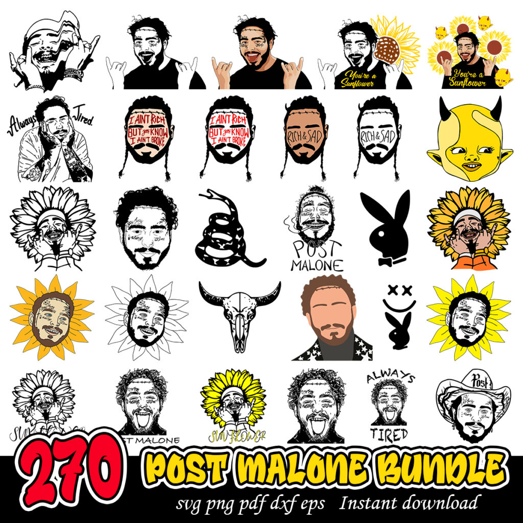 Post malone svg bundle, post malone morgan wallen svg - High-quality ...