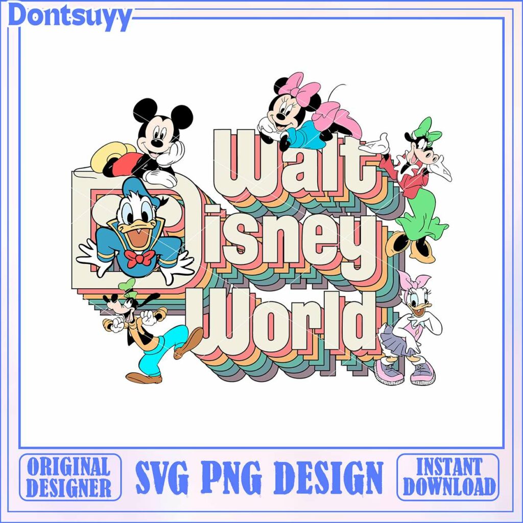 Retro Disney World SVG PNG Design - High-quality SVG and PNG files for ...