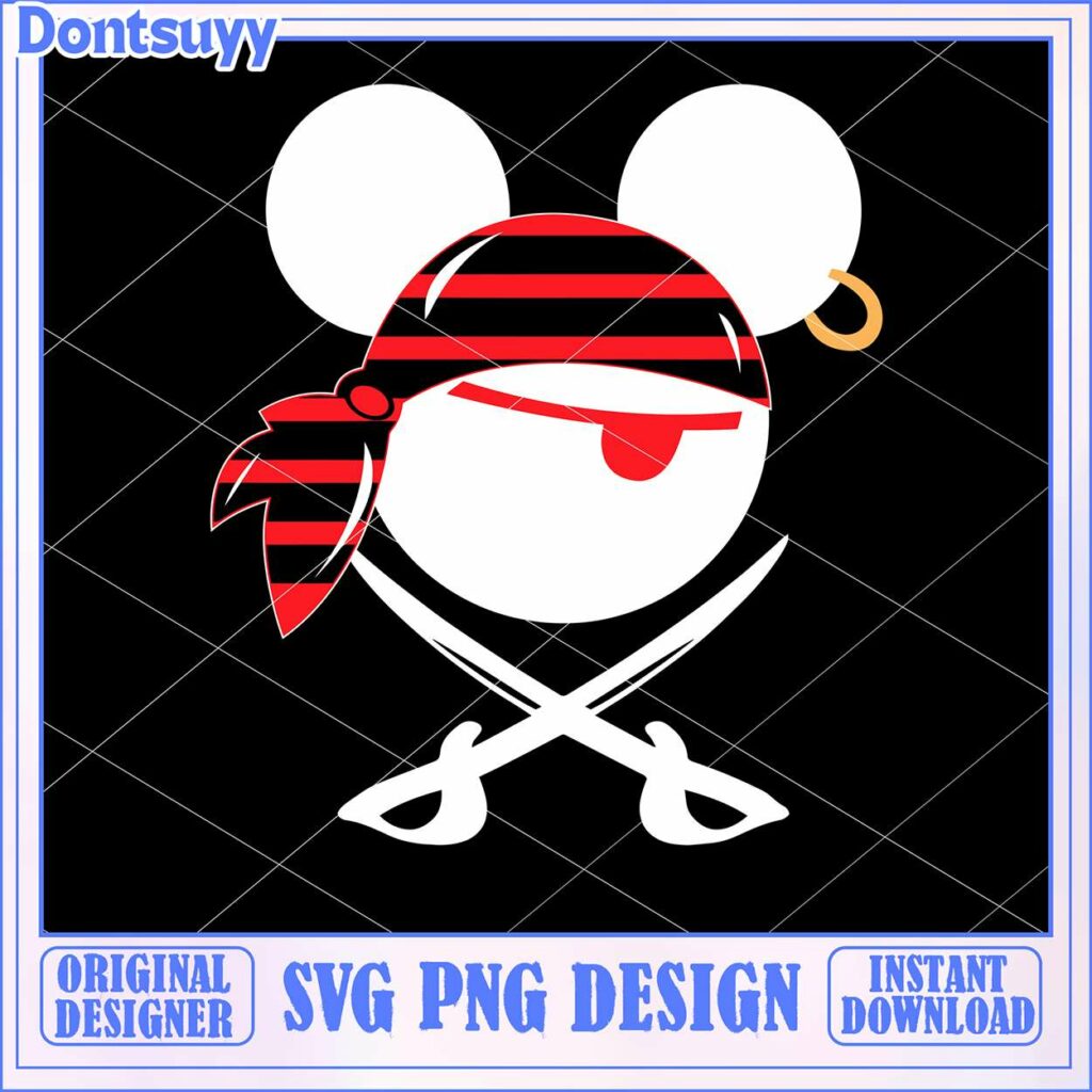 Pirate Mouse Design SVG PNG, Perfect for Fun Creative Projects - High ...