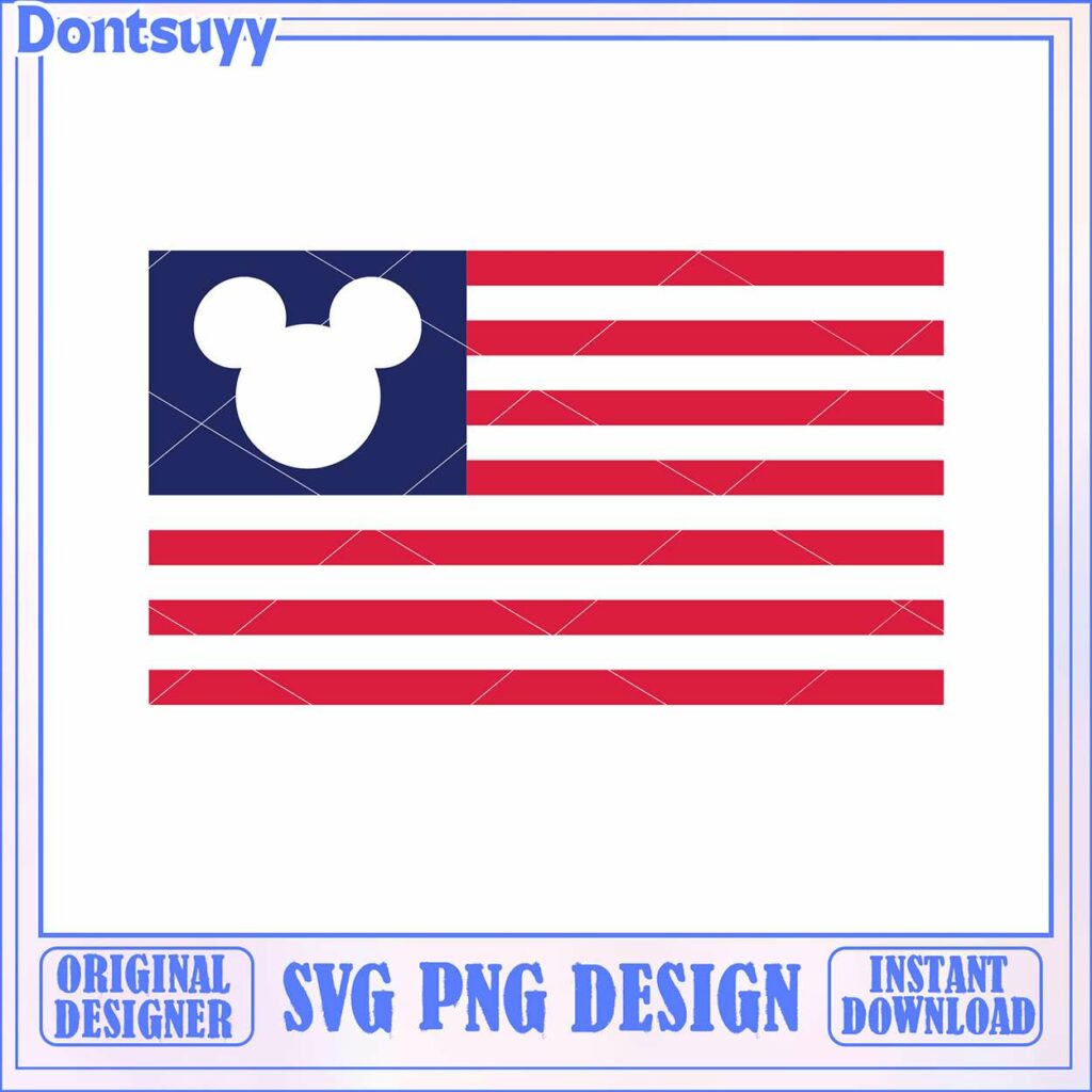 Mickey Mouse Flag Design, perfect for unique decor projects - High-quality SVG and PNG files for ...