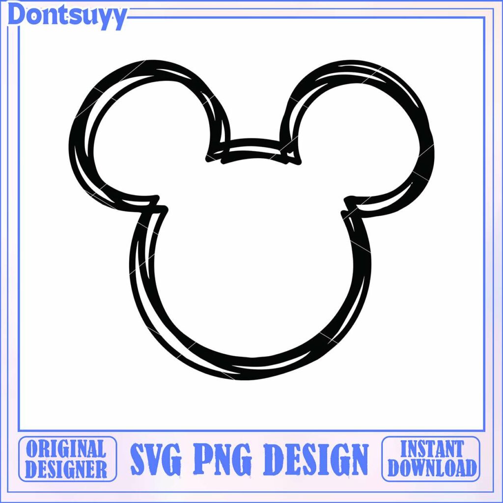 Mickey Mouse Ears SVG PNG Design - High-quality SVG and PNG files for ...