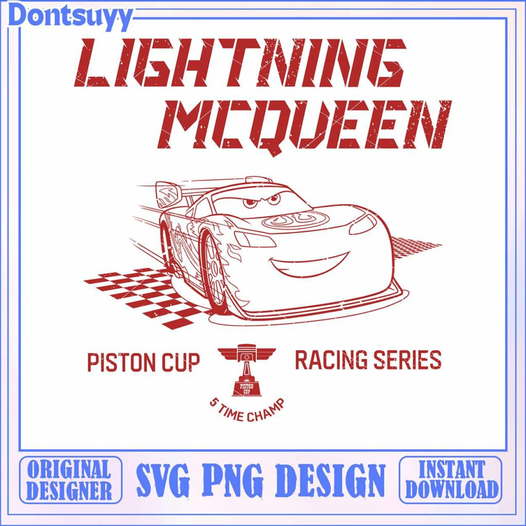 Lightning McQueen SVG PNG Design - High-quality SVG and PNG files for ...