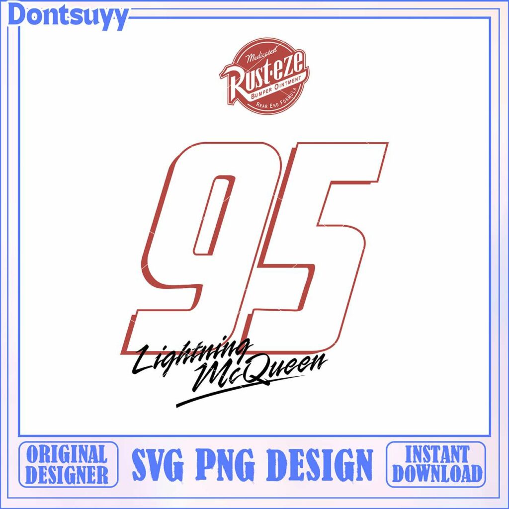 Lightning McQueen 95 SVG PNG Design - High-quality SVG and PNG files ...