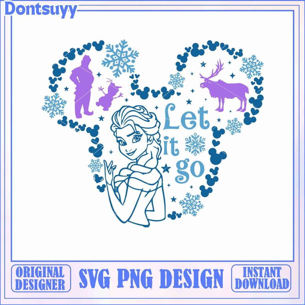 Frozen Elsa Let it Go SVG PNG - High-quality SVG and PNG files for ...