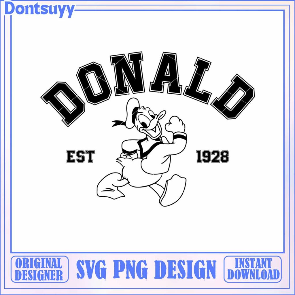 Donald Duck SVG PNG Design 1928 - High-quality SVG and PNG files for ...