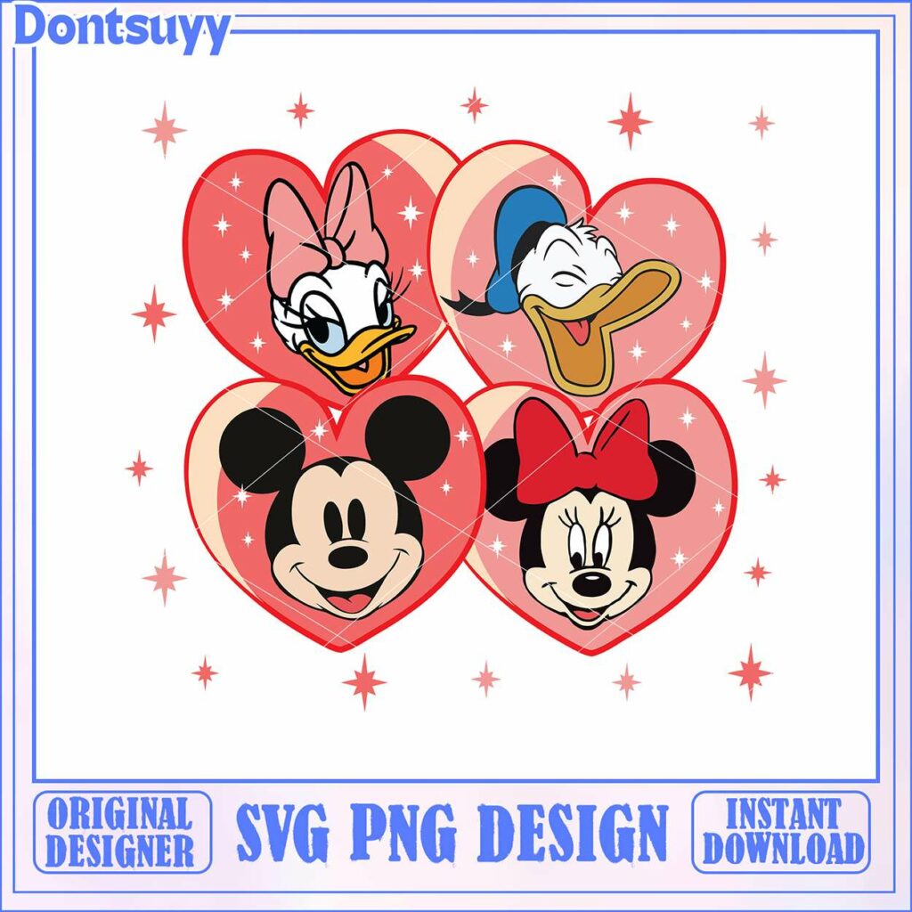 Disney Character Hearts PNG Design, perfect for crafting projects ...