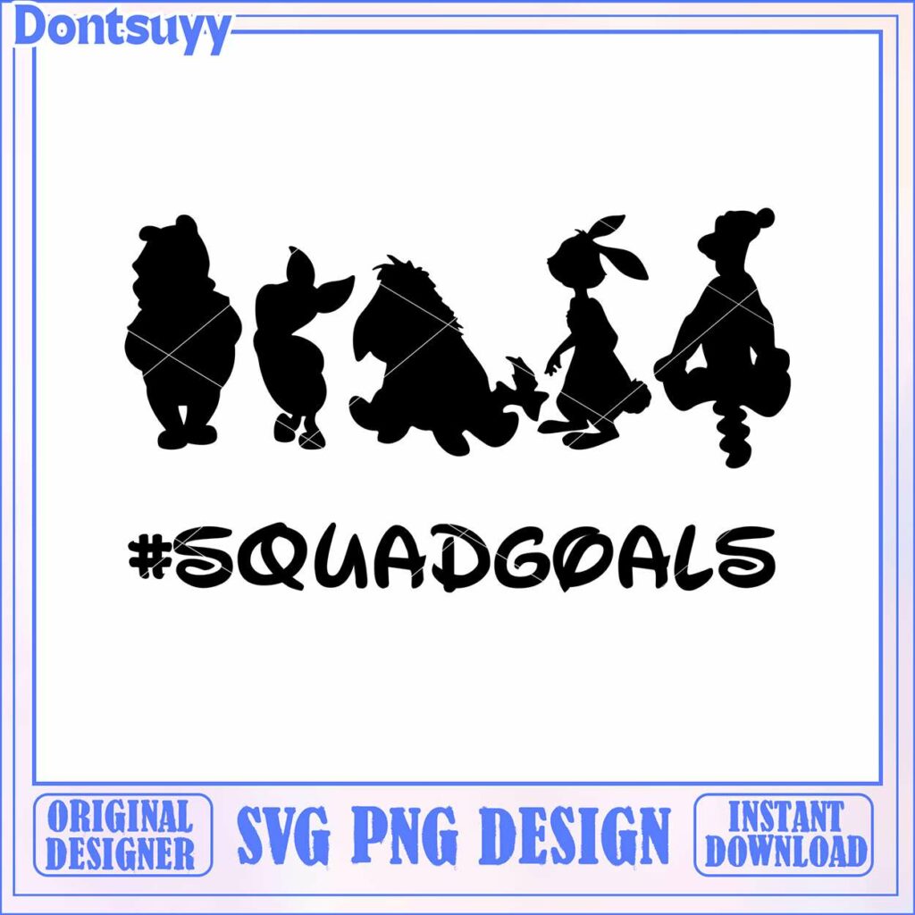 Cute Squad Goals Design for Team Merchandise, Instant Download PNG ...