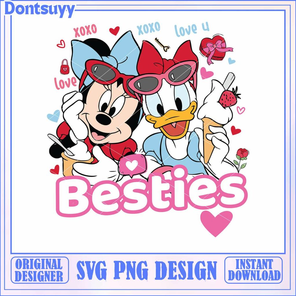 Cute Besties Design for Friendship, Perfect for Gifts and Decor - High ...