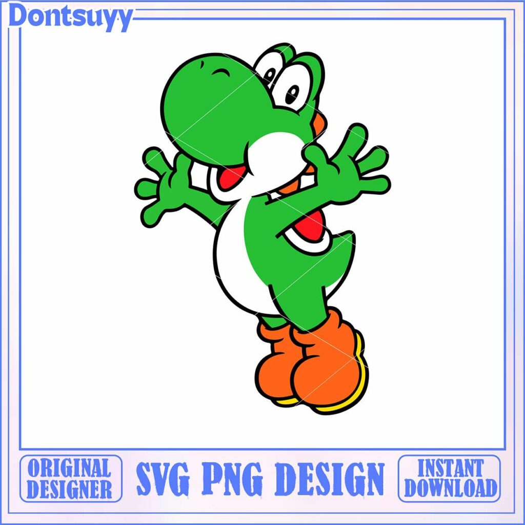 Yoshi character design SVG PNG, fun bright colors for projects - High ...