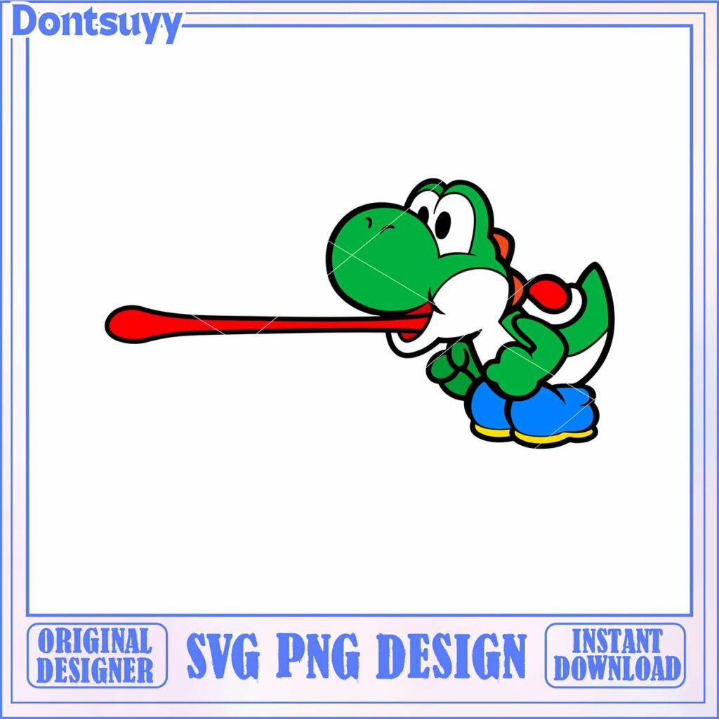 Yoshi character design SVG PNG file for instant download, perfect for ...