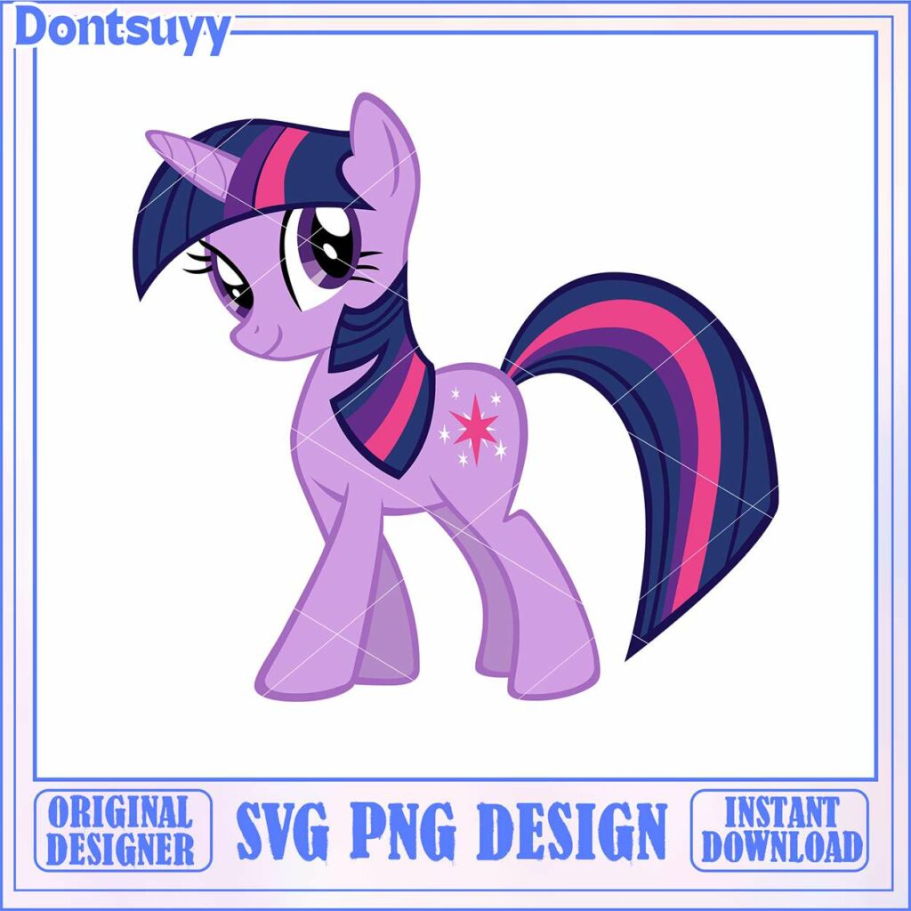 Twilight Sparkle Pony Art Print, SVG and PNG Instant Download - High ...