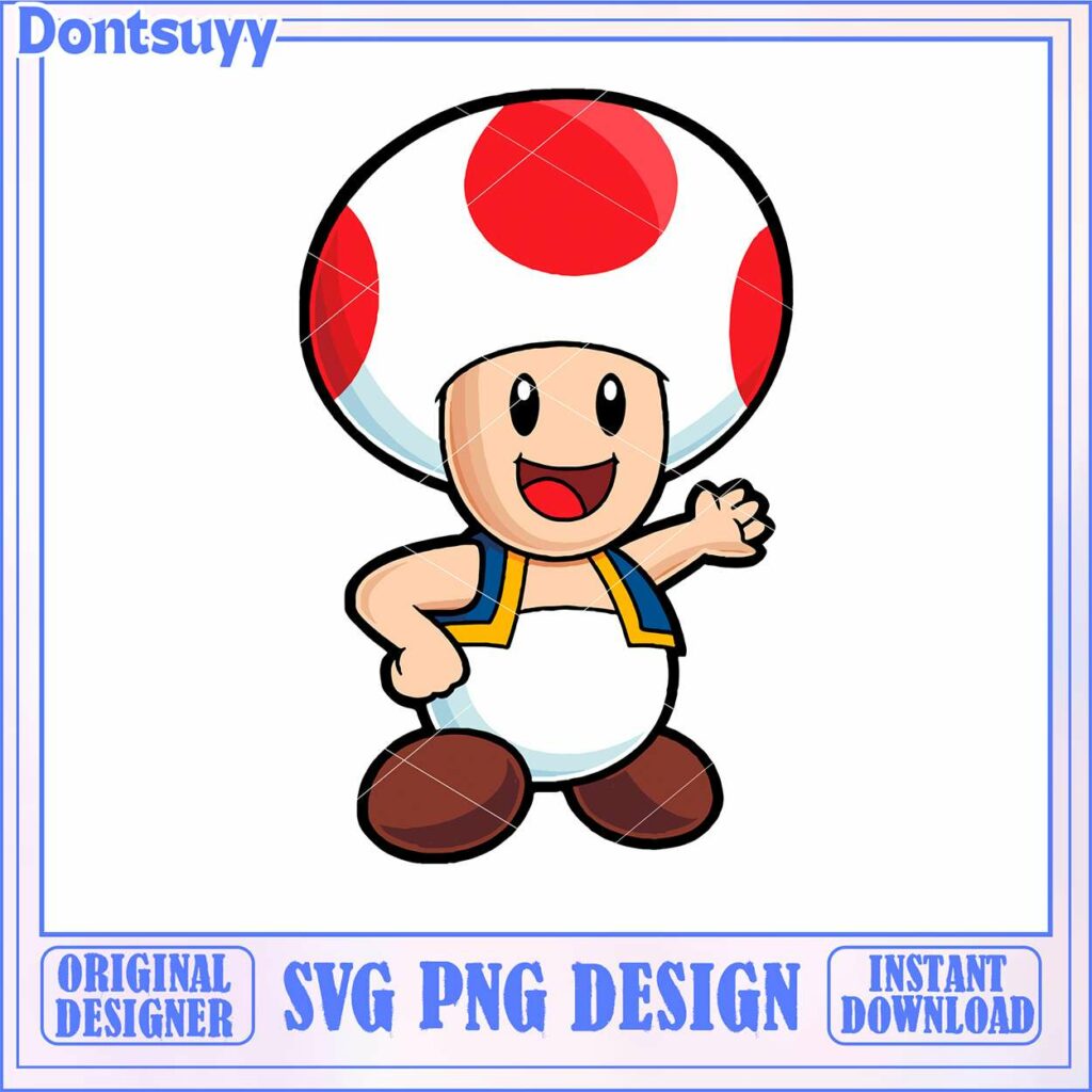 Toad Character SVG PNG Design, Fun Instant Download for Crafts - High ...