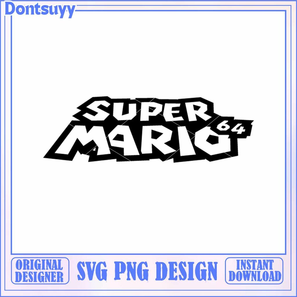 Super Mario 64 logo design for SVG and PNG formats, download instantly ...