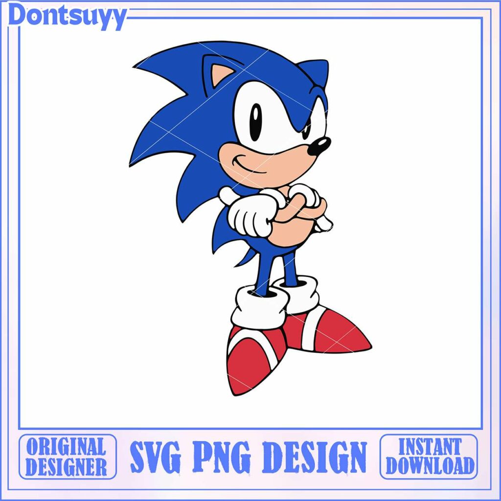 Sonic the Hedgehog SVG PNG Design, Instant Download for Creatives ...