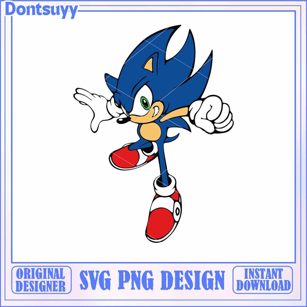 Sonic Character Design SVG PNG Image, Perfect for Instant Downloads ...