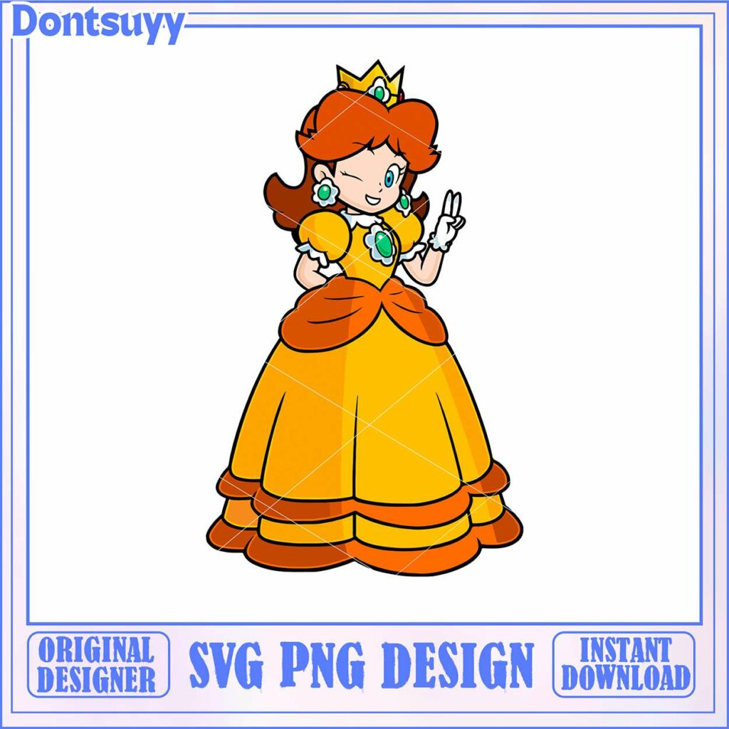 Princess Daisy SVG PNG Design, perfect for crafts and projects - High ...