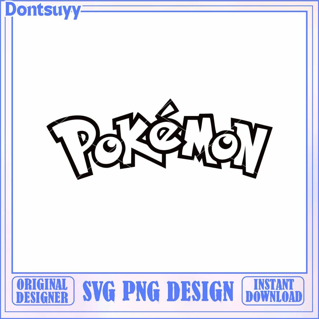 Pokémon logo design for SVG and PNG files, instant download available ...
