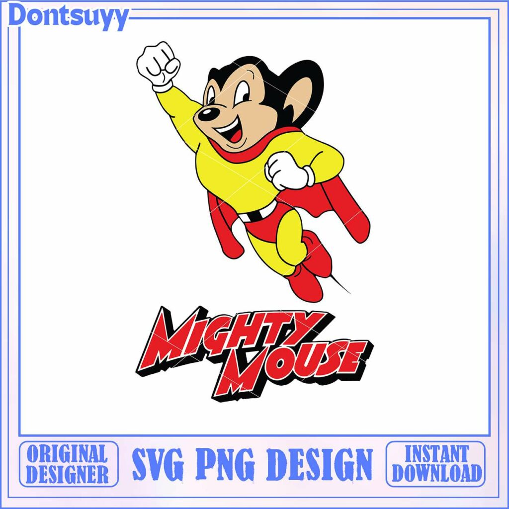 Mighty Mouse cartoon character illustration, perfect for your designs ...