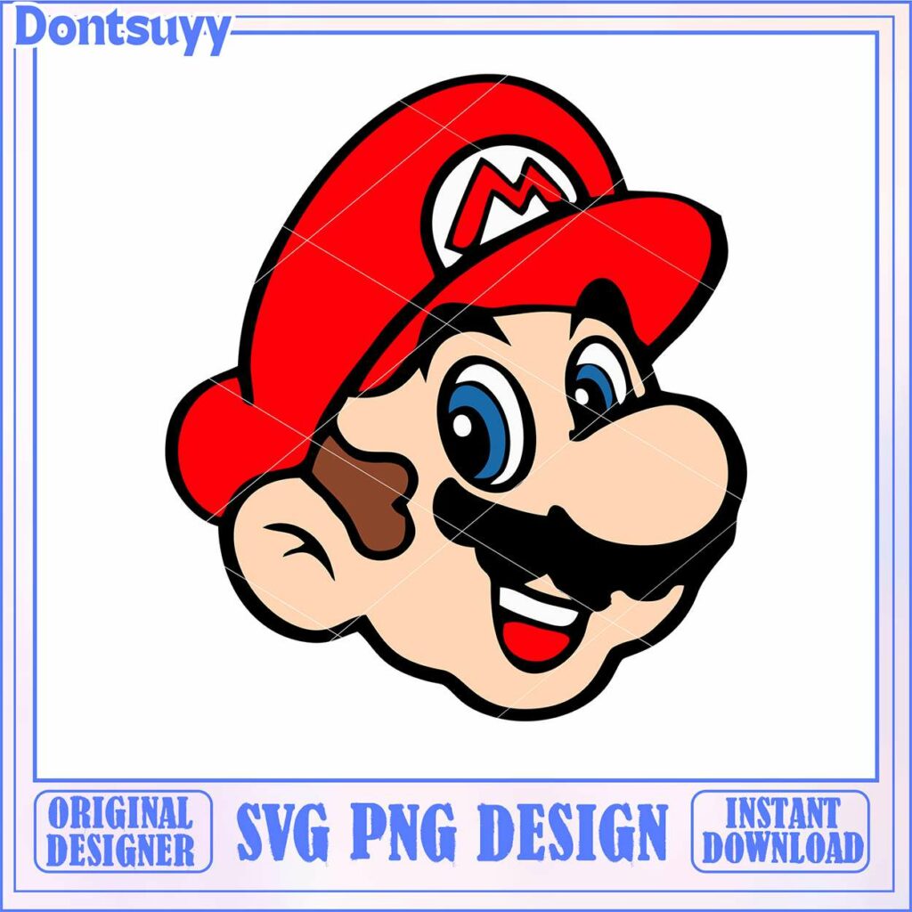 Mario Character Design, SVG PNG Graphics for Instant Download - High ...