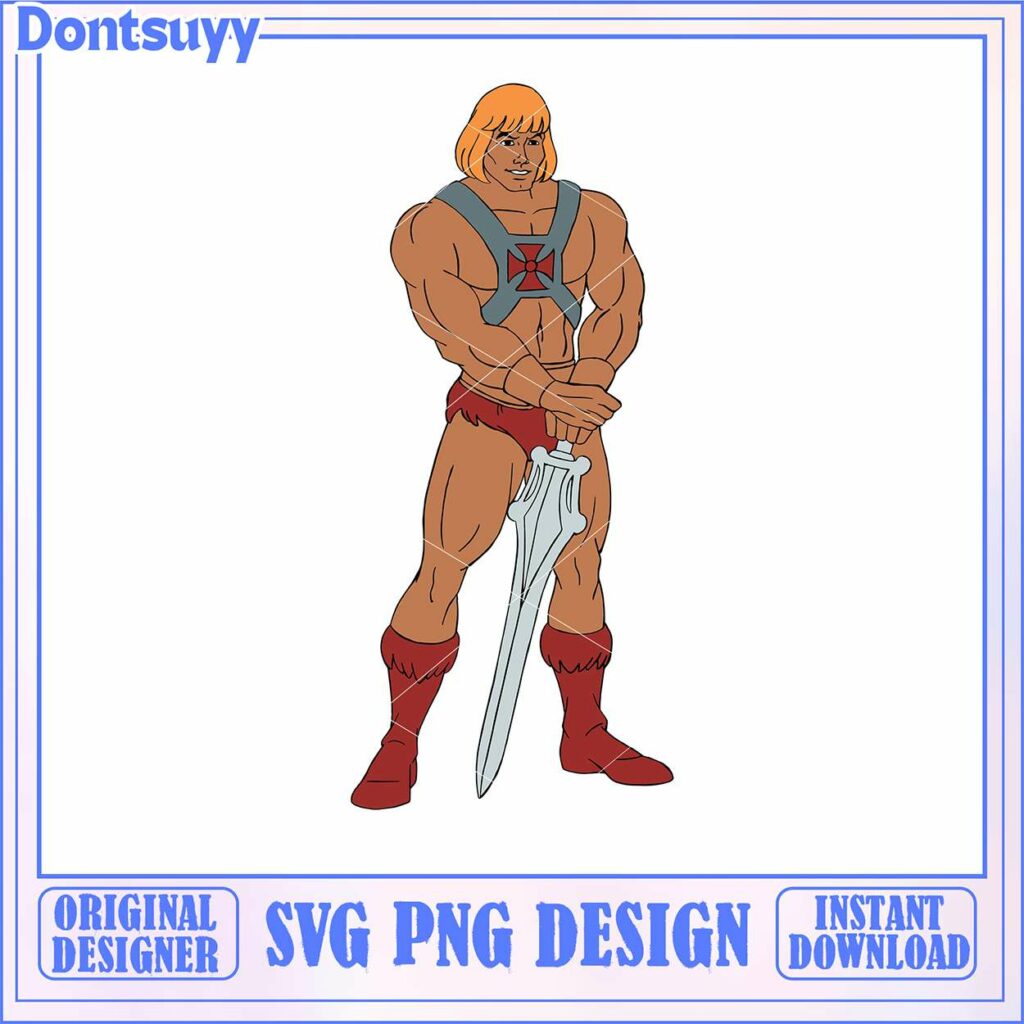 He-Man SVG PNG, Instant Downloadable Design - High-quality SVG and PNG ...