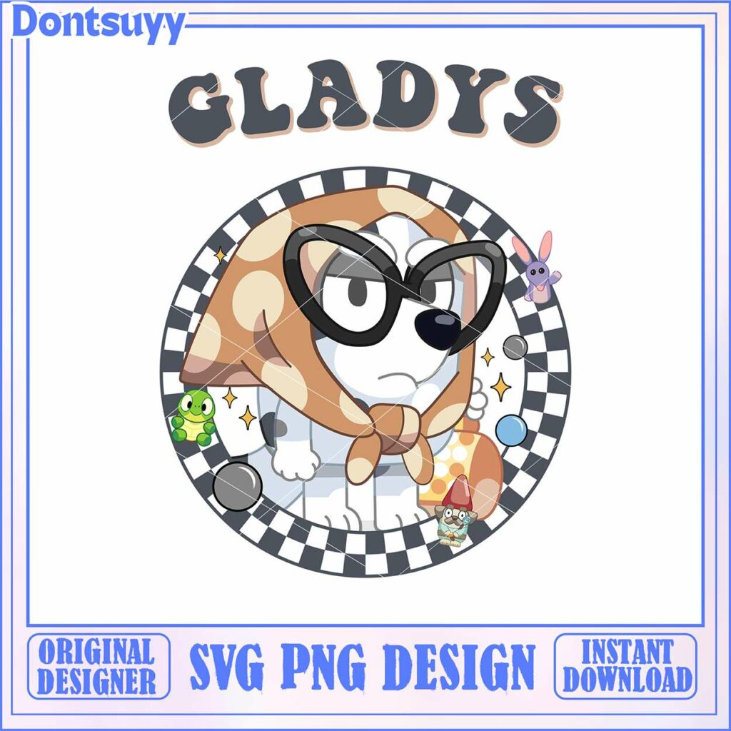 Gladys Character Design, Cute SVG and PNG Art for Instant Download ...