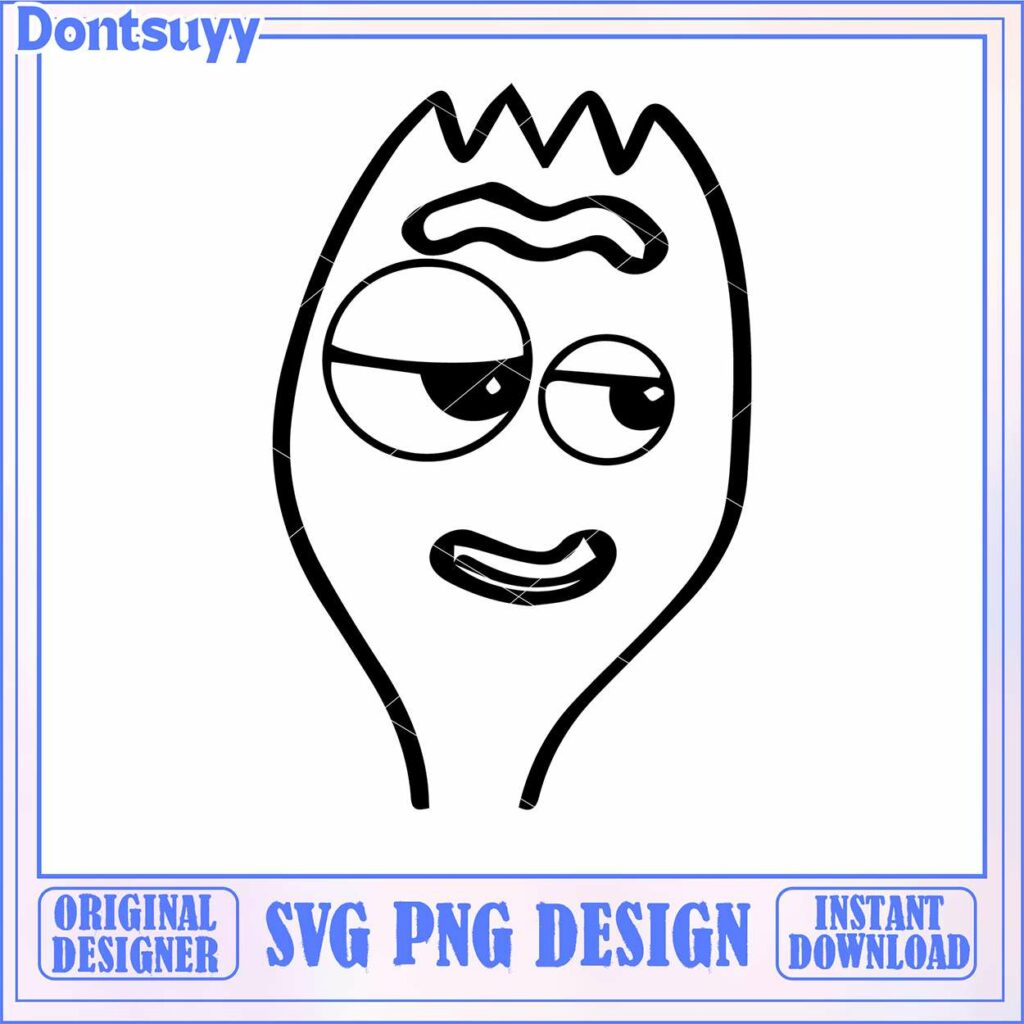 Funny Spoon Character SVG PNG Design, Instant Download for Crafting ...