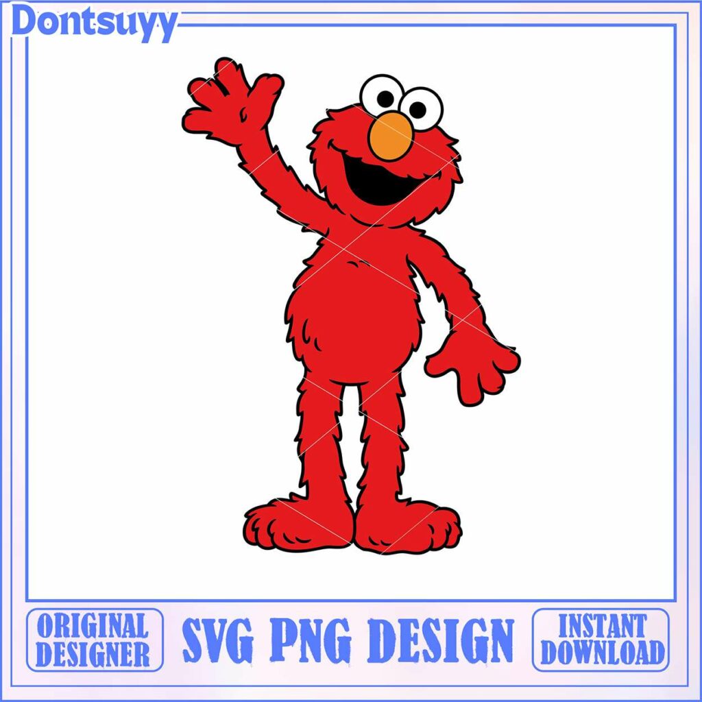 Elmo SVG PNG Design for Download, Fun Character for Kids Crafts - High ...