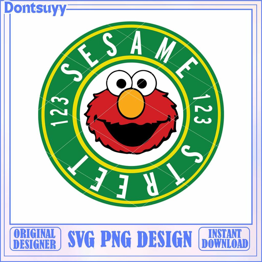 Elmo Sesame Street SVG PNG Design, fun and colorful instant download ...
