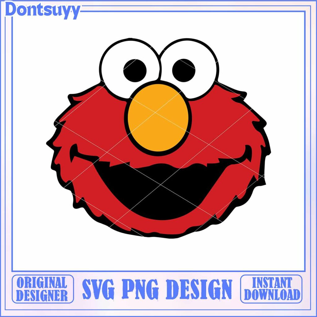 Elmo Face SVG PNG Design, Cute Character for Craft Projects - High ...