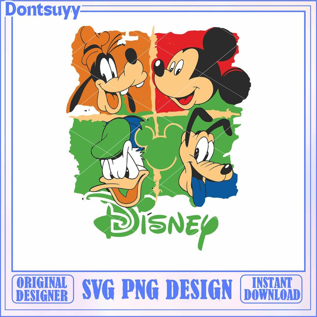 Disney Character Collage SVG PNG Design, Instant Download Available ...