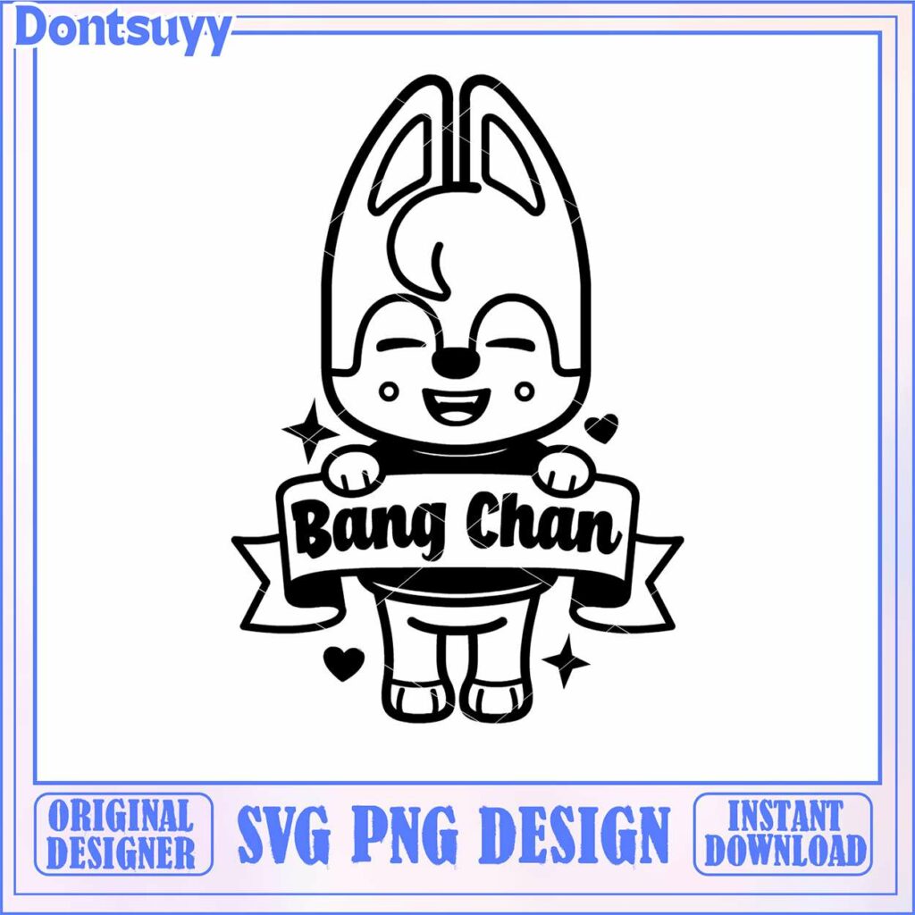 Cute Bang Chan Character SVG PNG Design, Instant Download Available - High-quality SVG and PNG ...