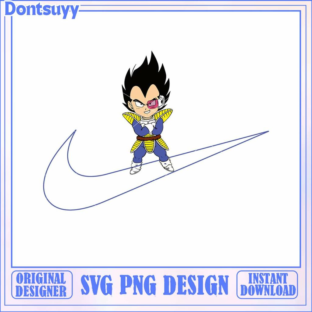 Vegeta Nike Logo Design, SVG and PNG Instant Download Image - High ...