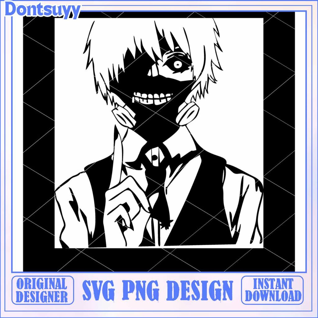 Tokyo Ghoul SVG PNG Design Instant Download - High-quality SVG and PNG ...