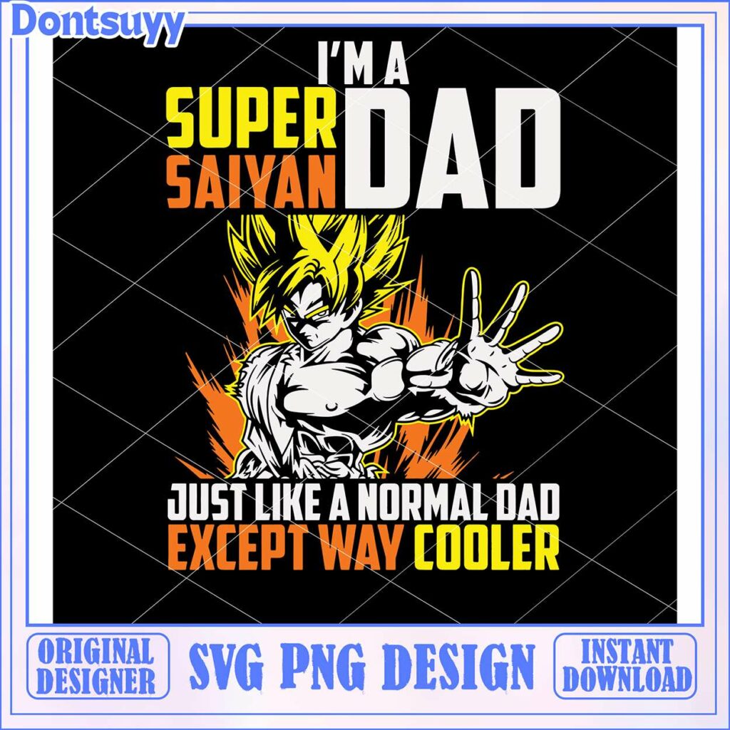 Super Saiyan Dad SVG PNG Design - High-quality SVG and PNG files for ...