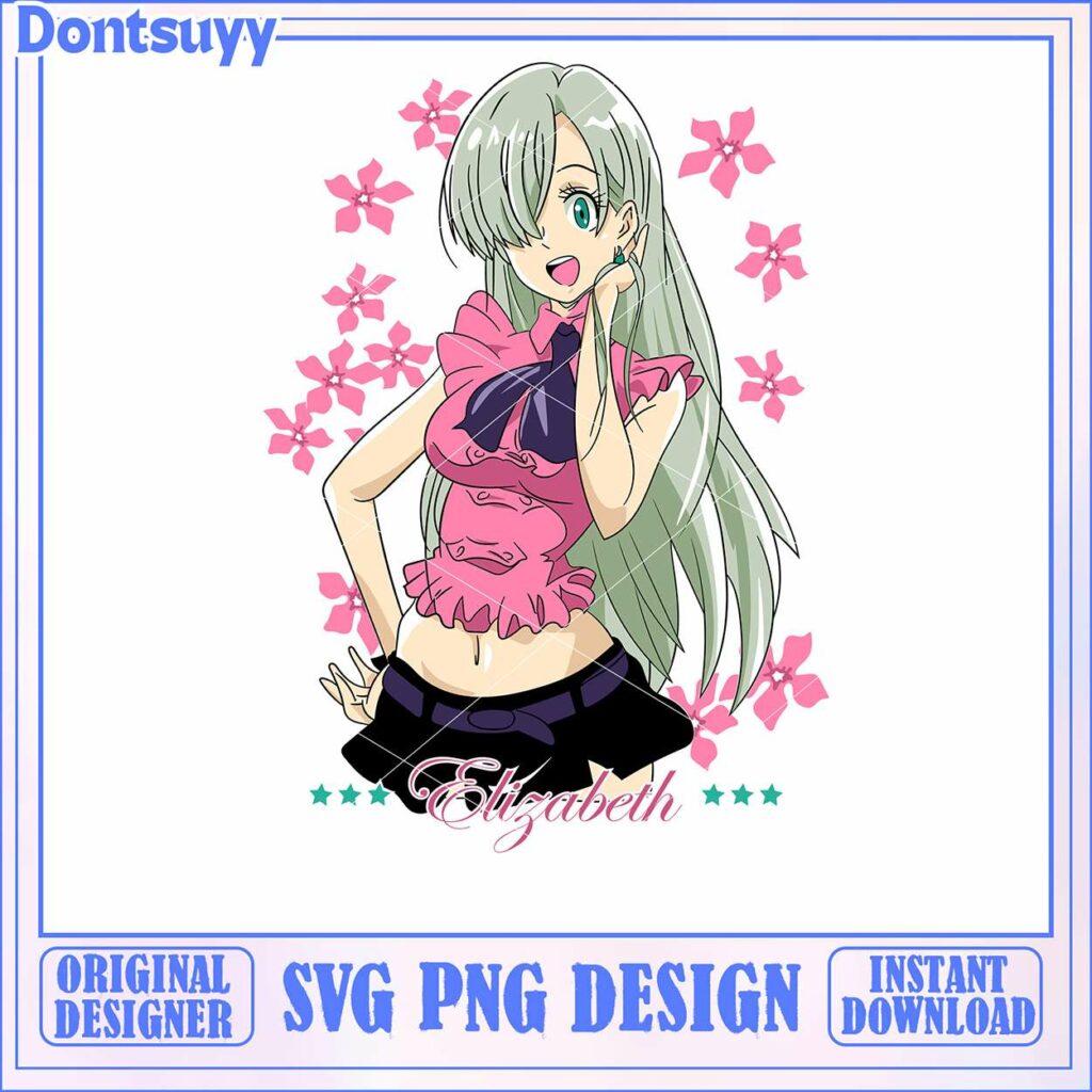 Stylish Elizabeth Character Design, Perfect for SVG and PNG Downloads ...