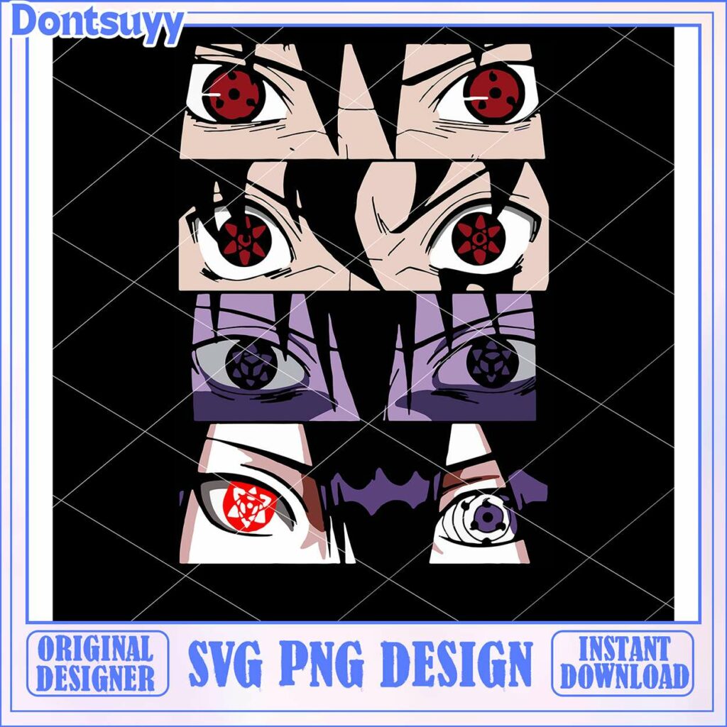 Sharingan Eyes SVG PNG Design Instant Download - High-quality SVG and ...