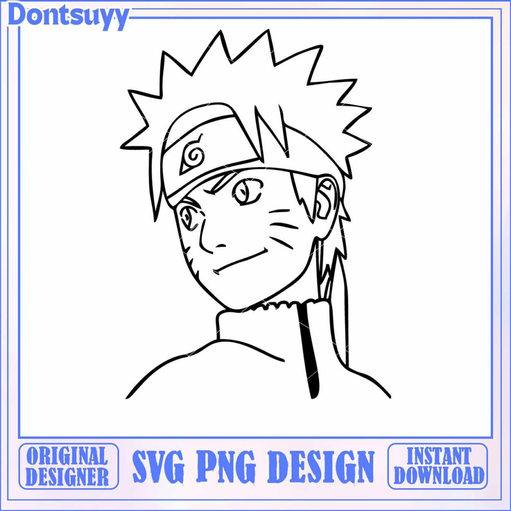 Naruto SVG PNG Line Art Design - High-quality SVG and PNG files for ...