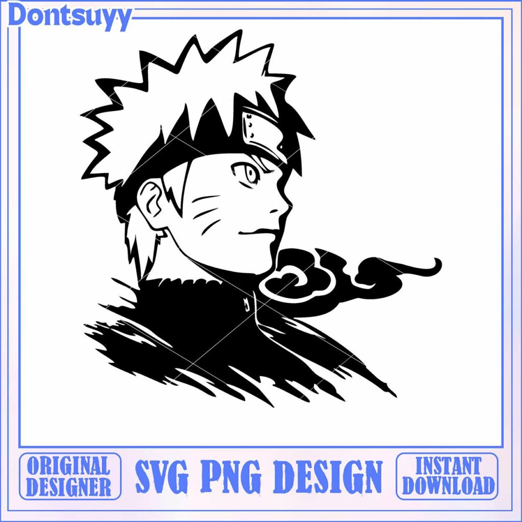 Naruto silhouette design for crafts, perfect for SVG and PNG files ...